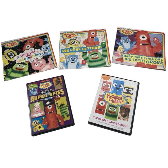 Toys | Yo Gabba Gabba Story Book And Dvd Lot Dj Lance Foofa Muno ...